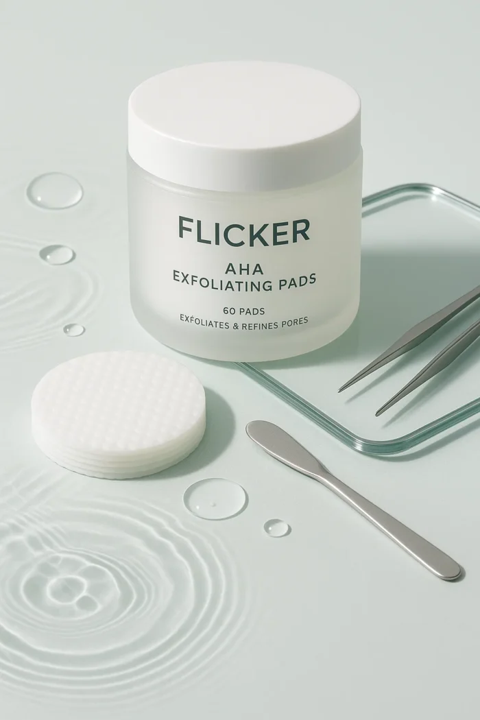 AHA Exfoliating Pads – 60 pads – Flicker Skincare