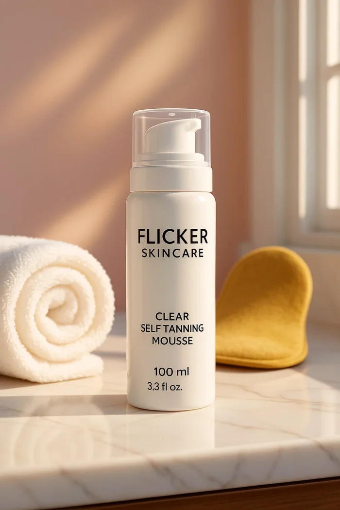 Clear Self Tanning Mousse – 100 ml – Flicker Skincare