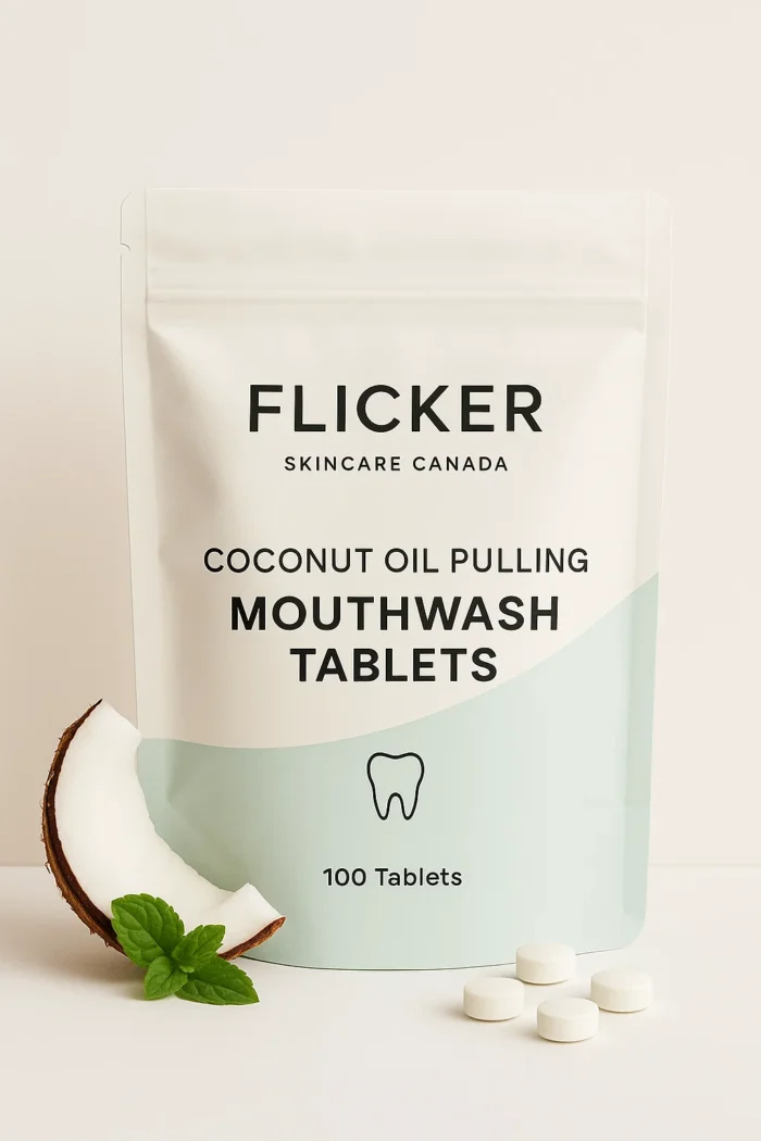 Coconut Oil Pulling Mouthwash Tablets – 100 tablets - Flicker Skincare
