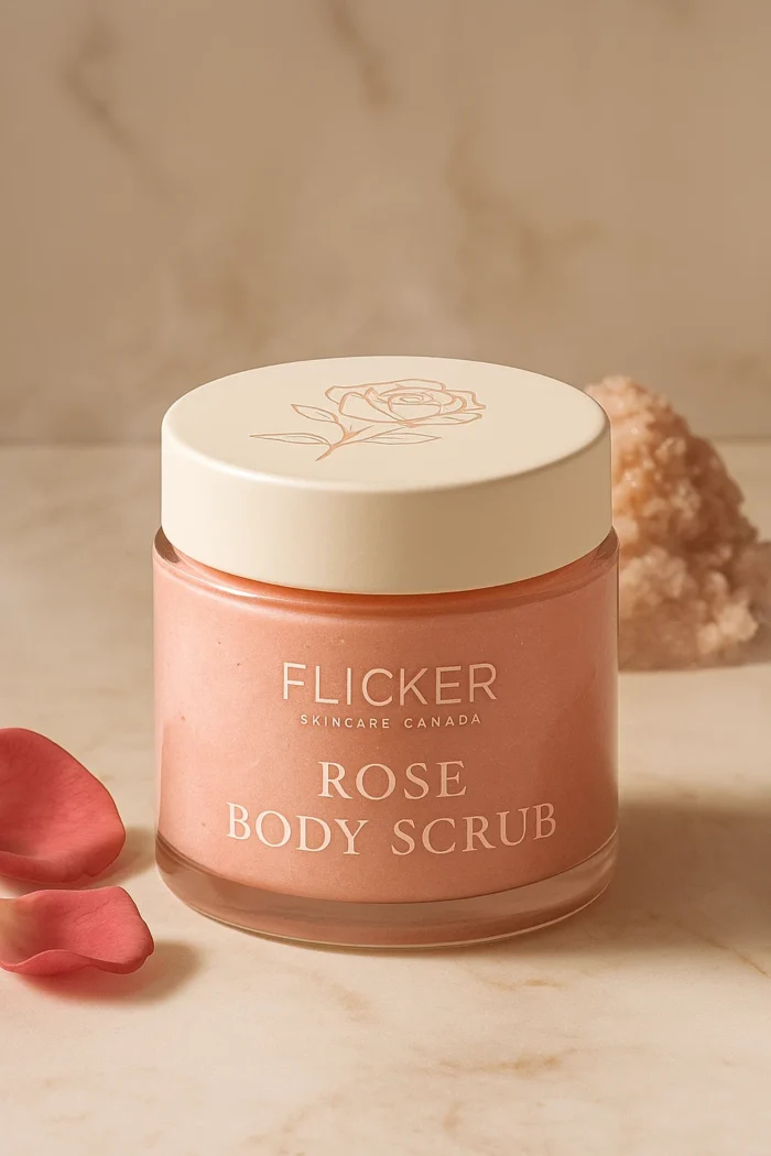Rose Body Scrub – 280 g – Flicker Skincare